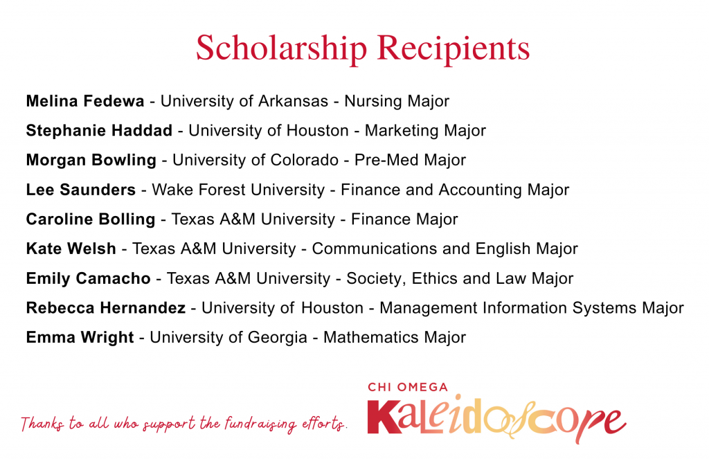 Scholarship Recipients | ChiOmega